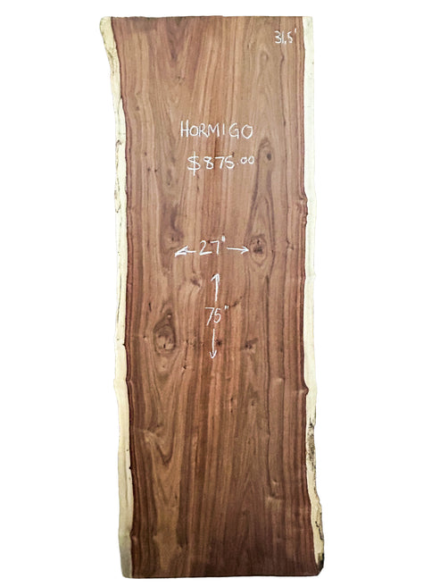 Hormigo 5/4 Live Edge Slab Glue-up - 75"x 27" x 1.25" [WE321] – Exotic ...
